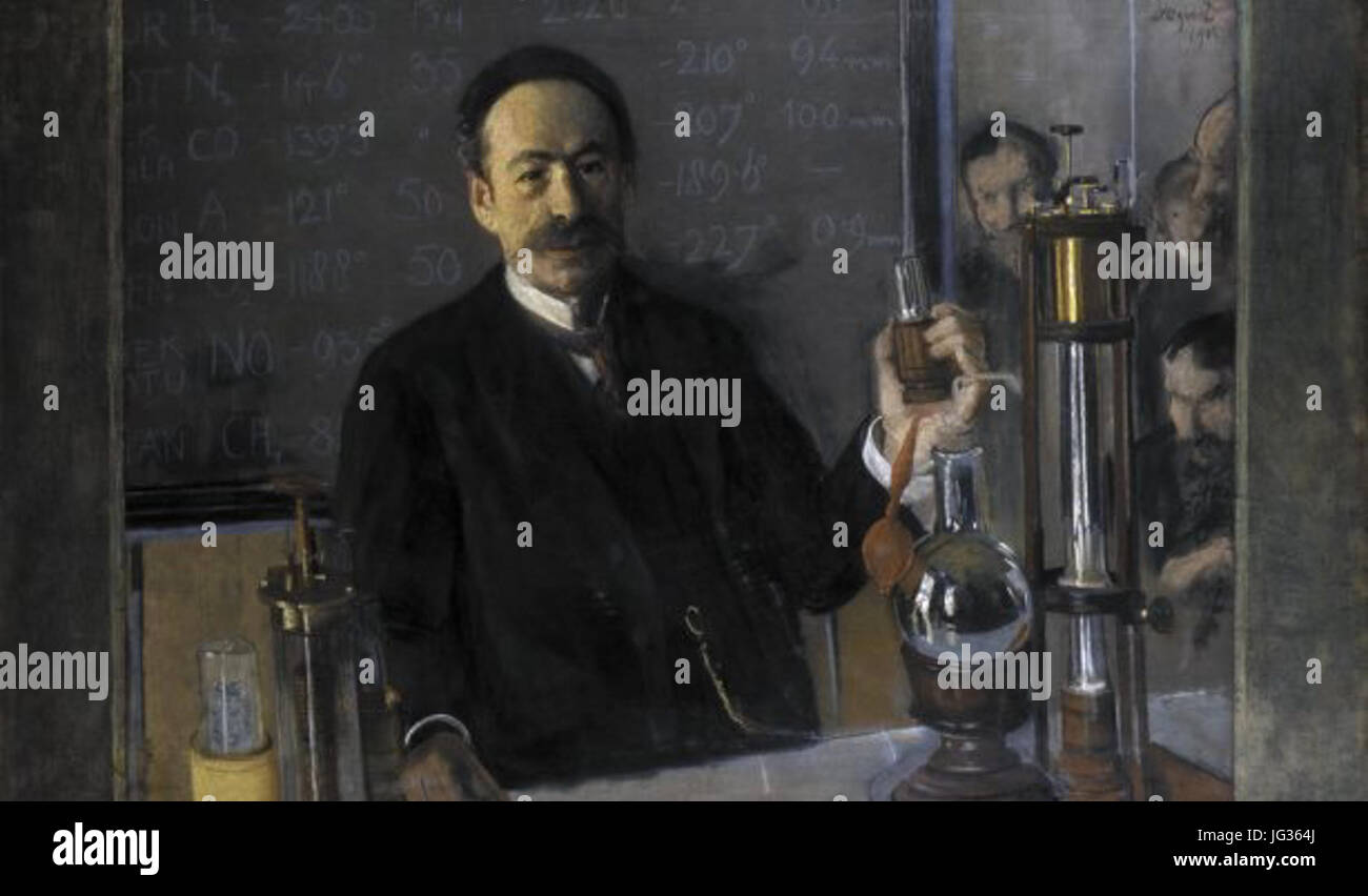 Leon Wyczółkowski - Profesor Karol Olszewski w laboratorium Stock Photo ...