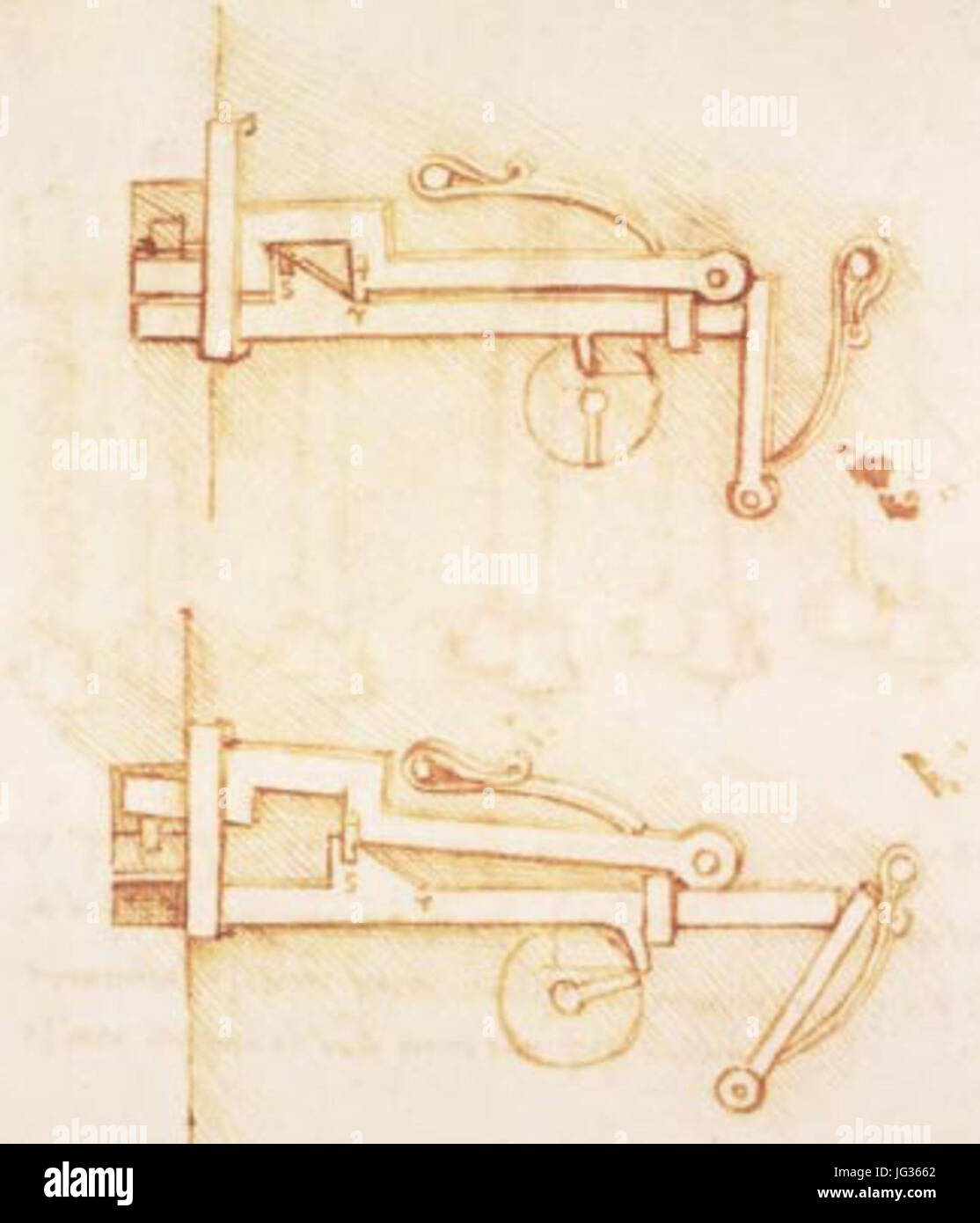 Leonardo da Vinci - zamek drzwiowy 28Kodeks Madrycki29 Stock Photo - Alamy