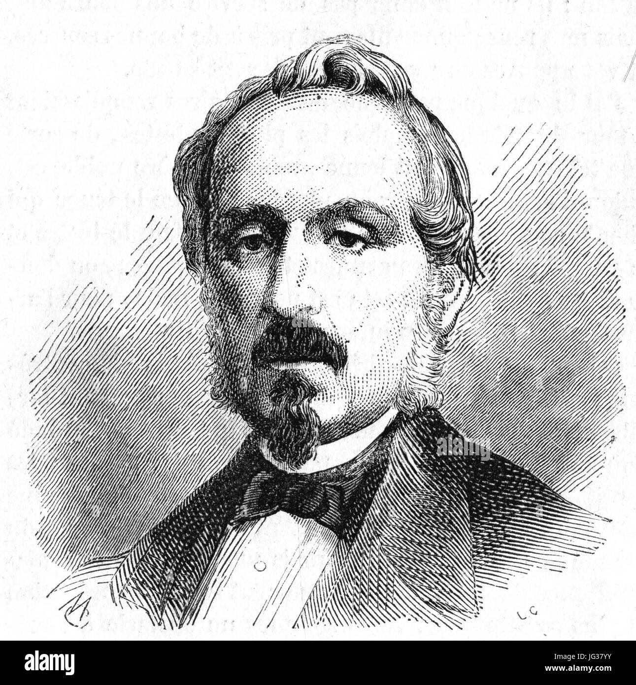 L'Illustration 1862 gravure ministre général Durando Stock Photo - Alamy