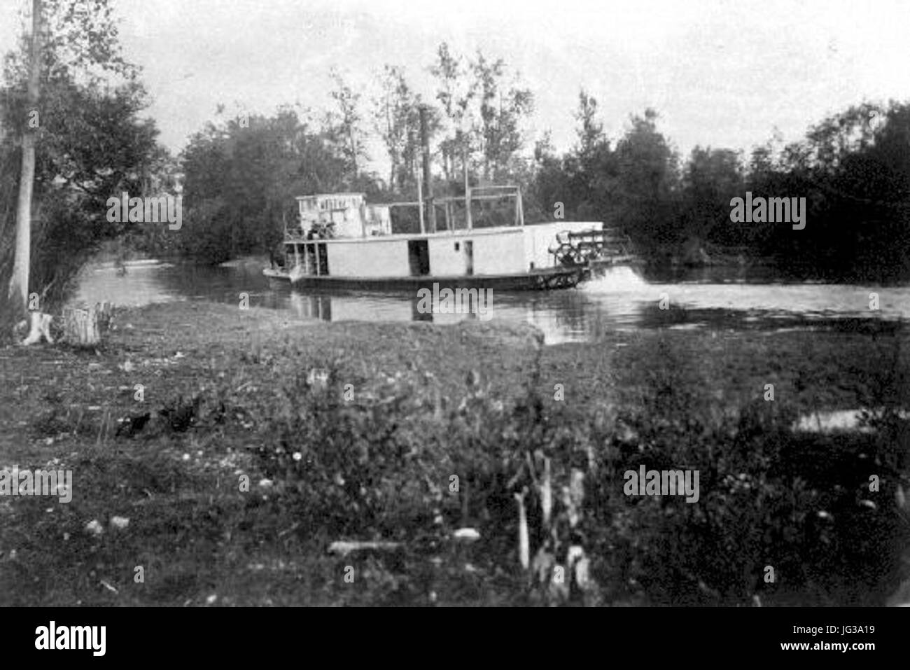 This historic photograph captures the sternwheeler *Gwendoline ...