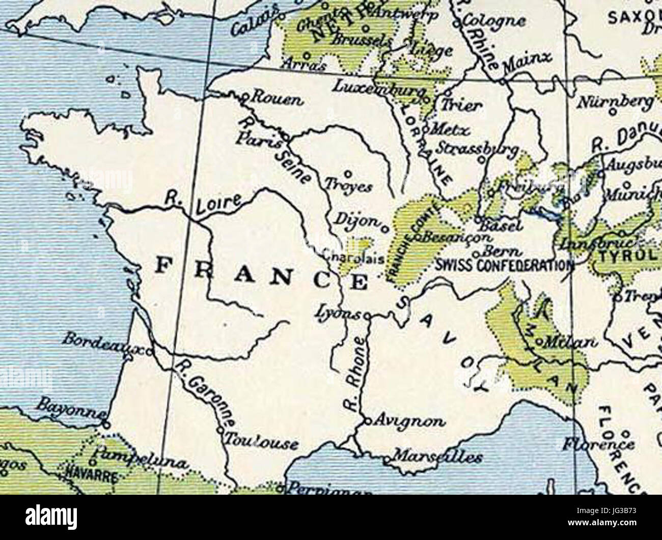 Franche comte map hi-res stock photography and images - Alamy
