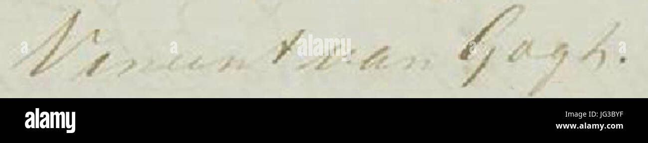 Handtekening Vincent van Gogh 281789-187429 Stock Photo - Alamy