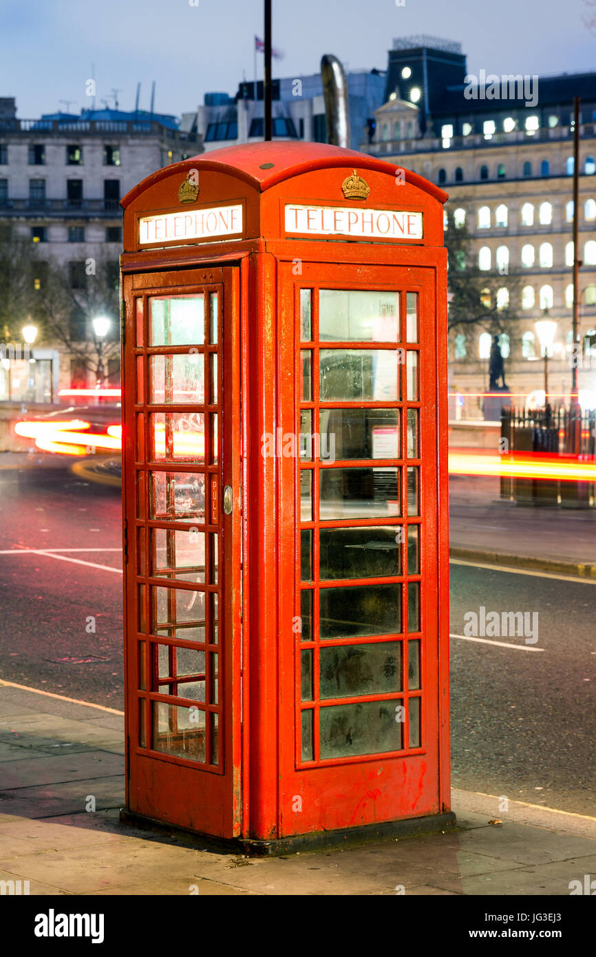Telephone box at night hi-res stock photography and images - Alamy