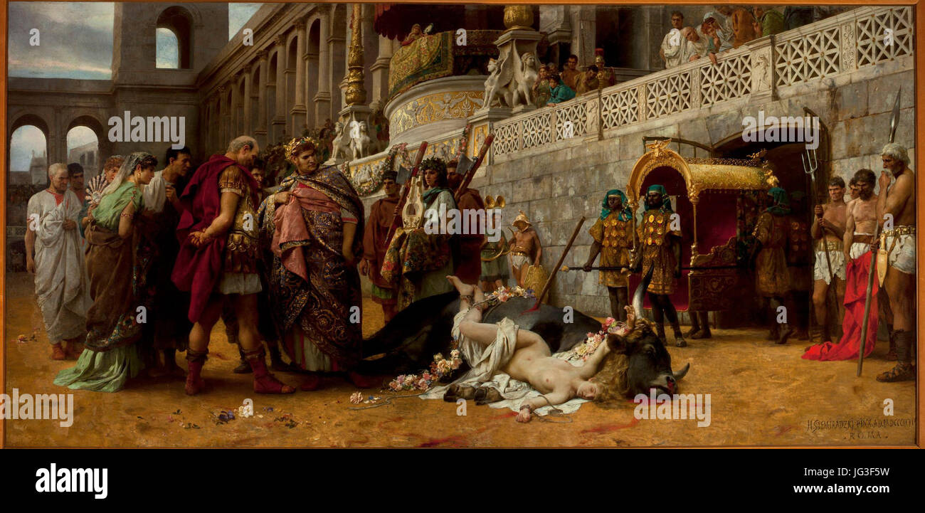 Henryk Siemiradzki, Dirce chrześcijańska Stock Photo - Alamy