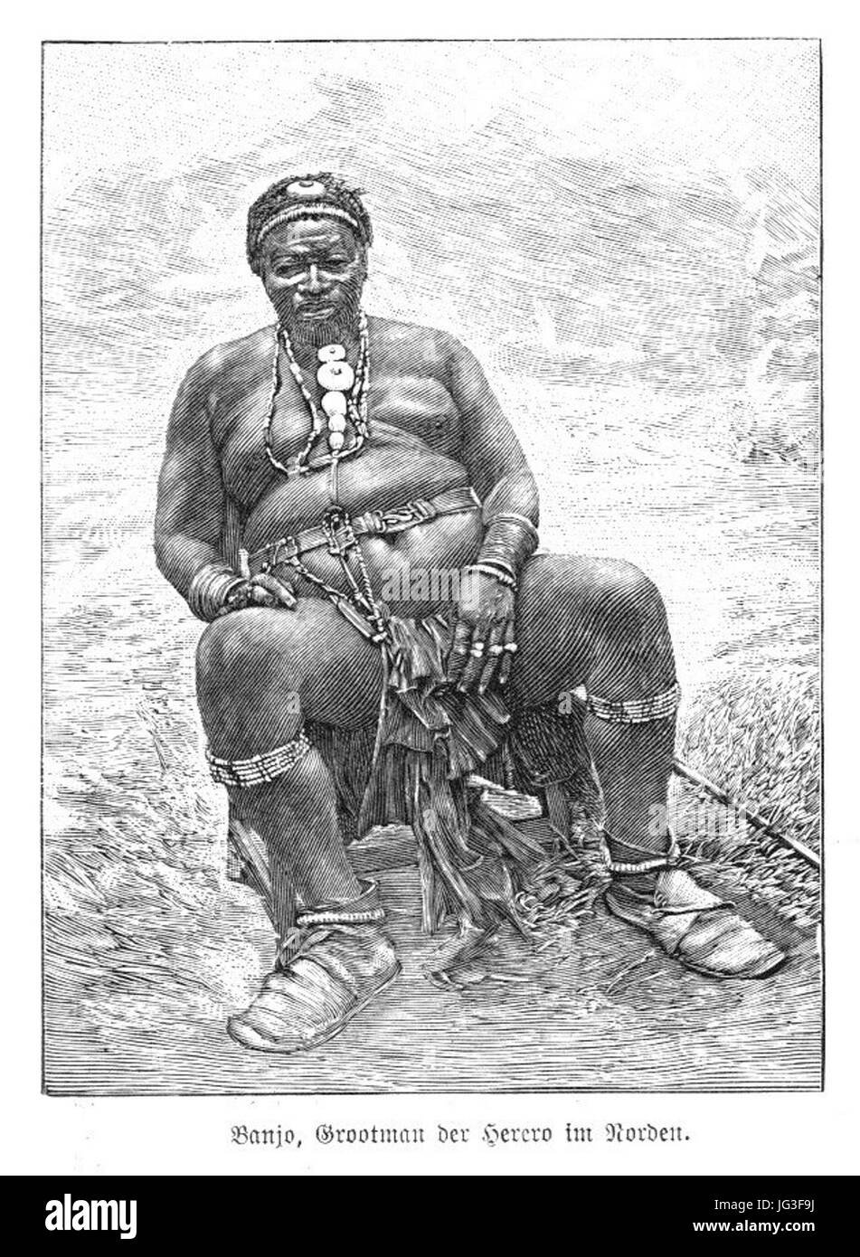 Herero-grootman banjo vor 1897 Stock Photo - Alamy