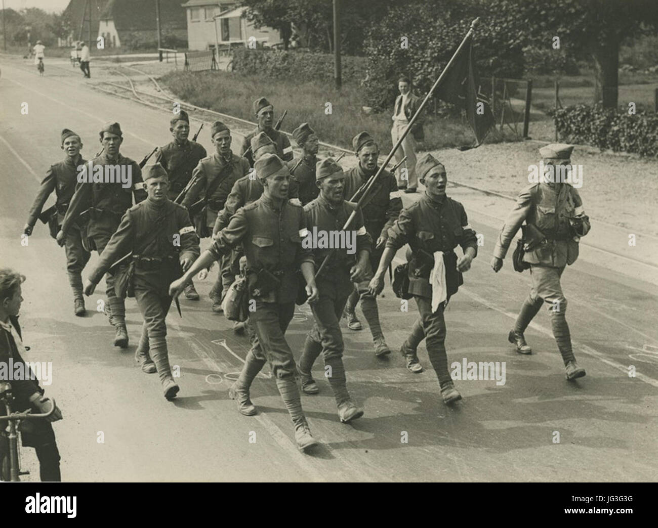 Het detachement van het 15e Regiment Infanterie uit Nijmegen op de ...