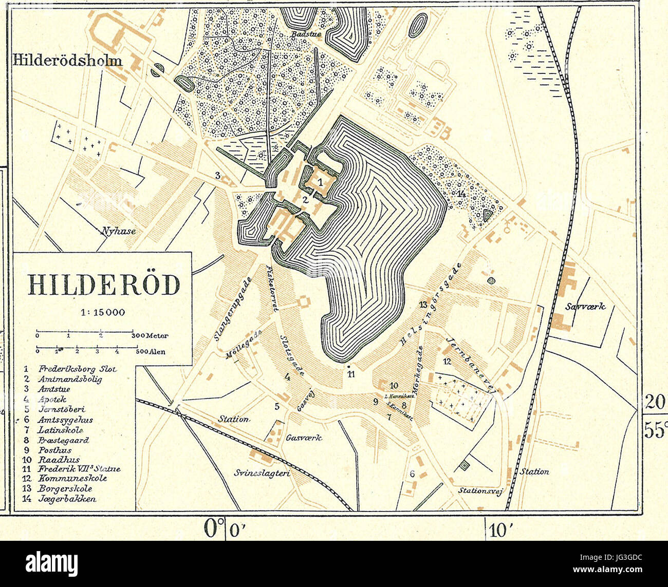 Hillerod map hi-res stock photography and images - Alamy