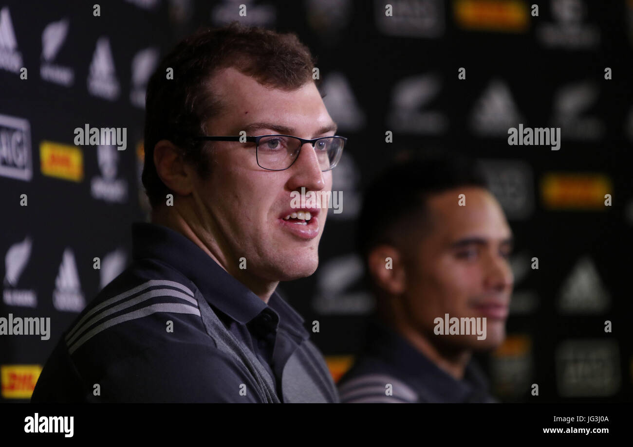 New Zealand's Brodie Retallick during a press conference at the ...