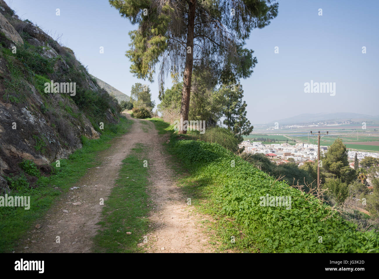 Gilboa trail next to Kibbutz Hephzibah in Israel Stock Photo - Alamy