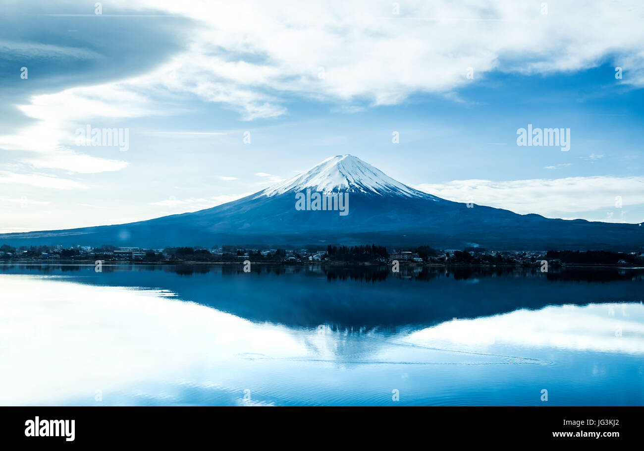Fuji mountain with blue sky, landscape in Japan Stock Photo - Alamy