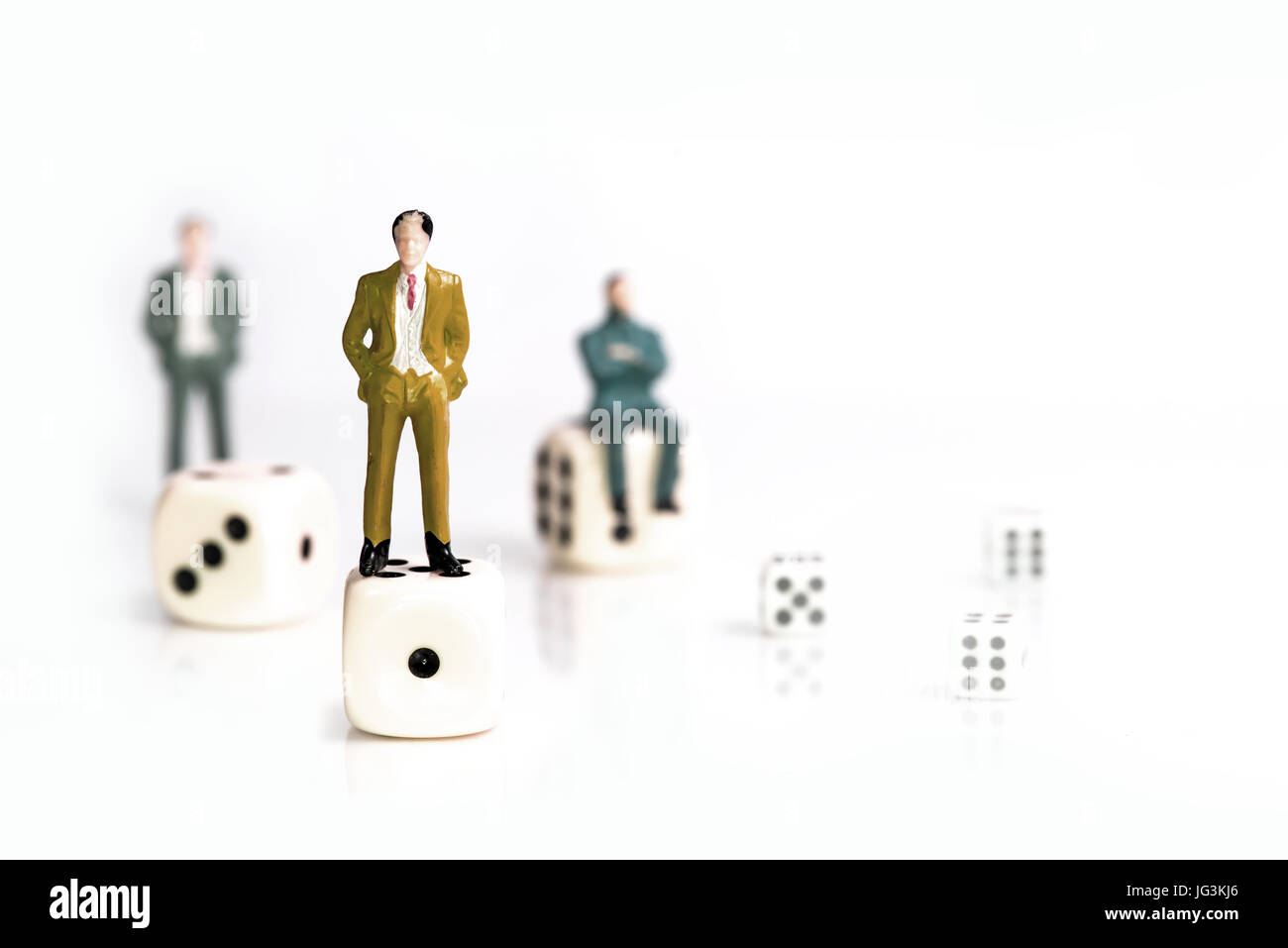 miniature business concept, succes and goal, isolate on white Stock ...