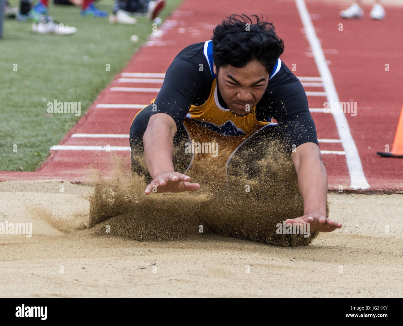 Track and field action at the Hornet Invite in Redding, California ...