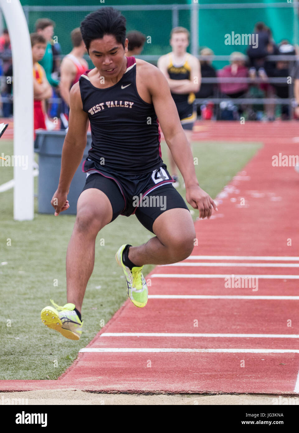 Track and field action at the Hornet Invite in Redding, California ...