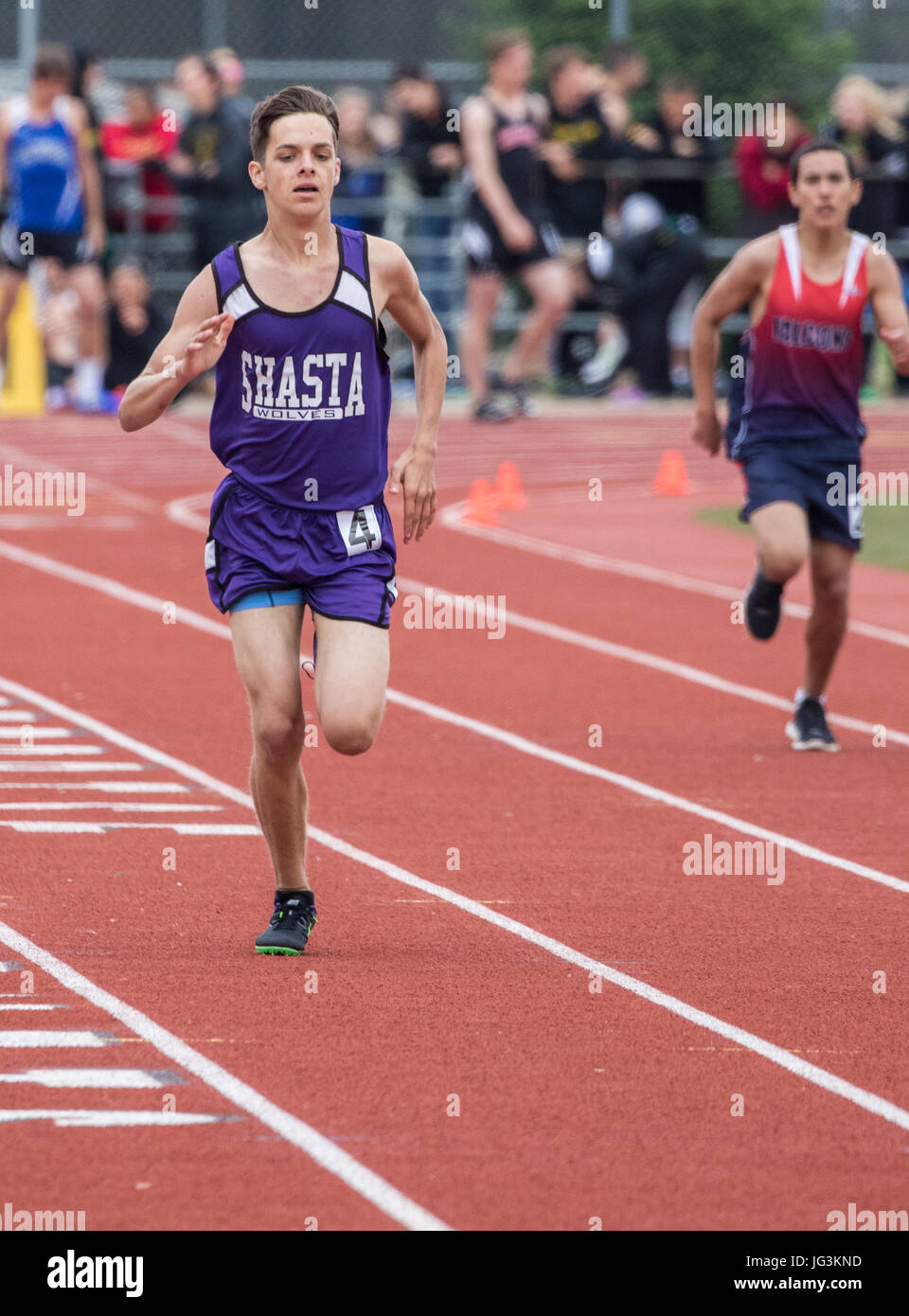 Track and field action at the Hornet Invite in Redding, California ...