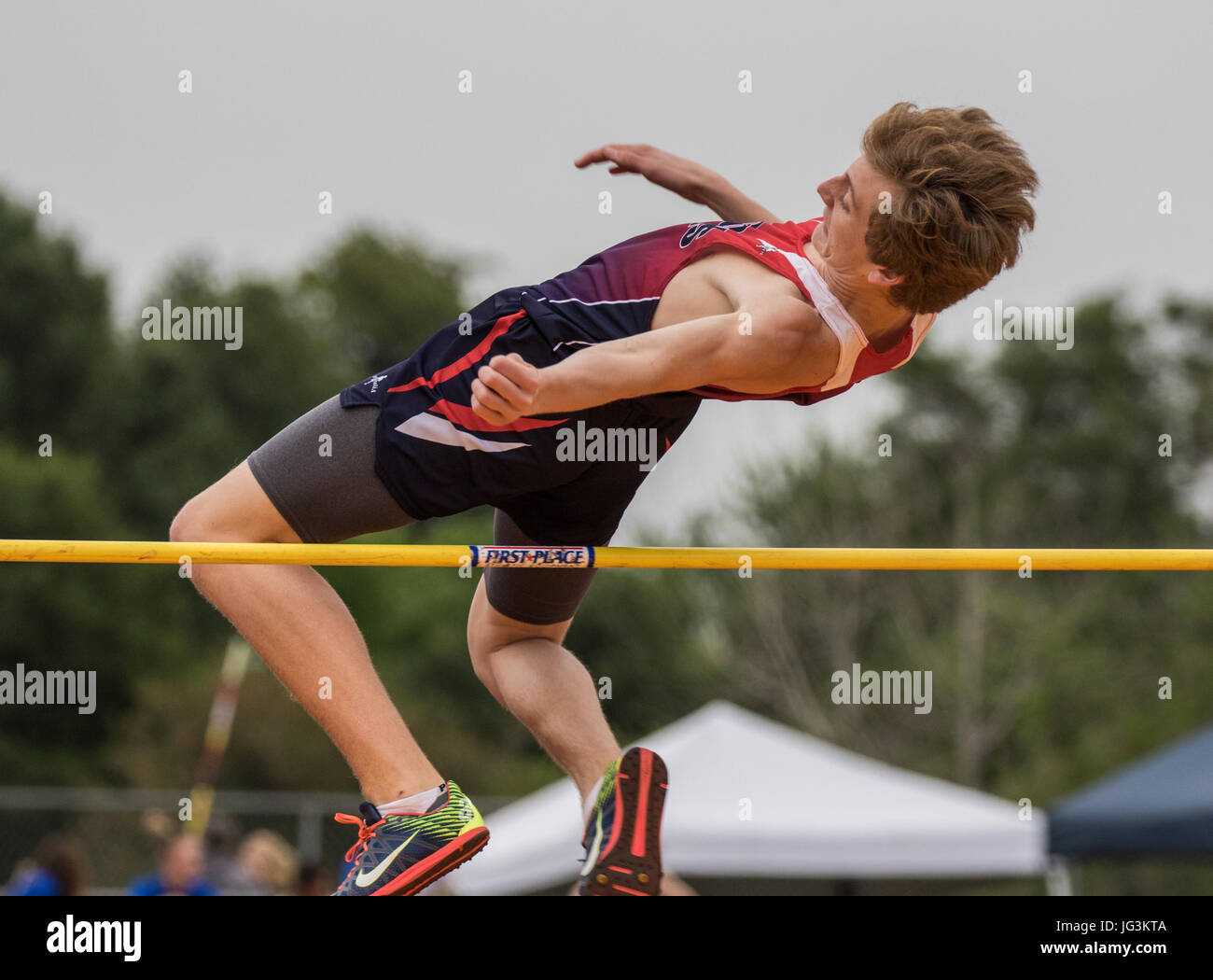 Track and field action at the Hornet Invite in Redding, California ...