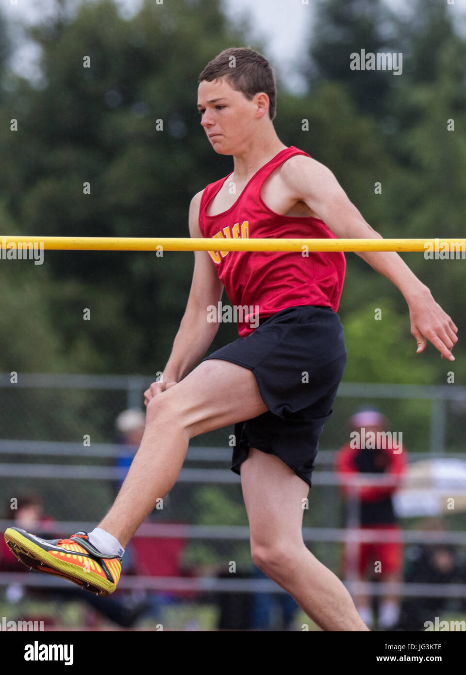 Track and field action at the Hornet Invite in Redding, California ...