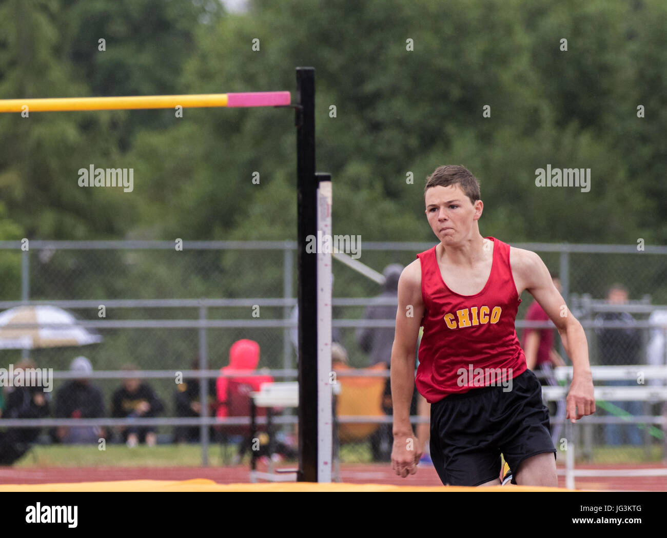 Track and field action at the Hornet Invite in Redding, California ...