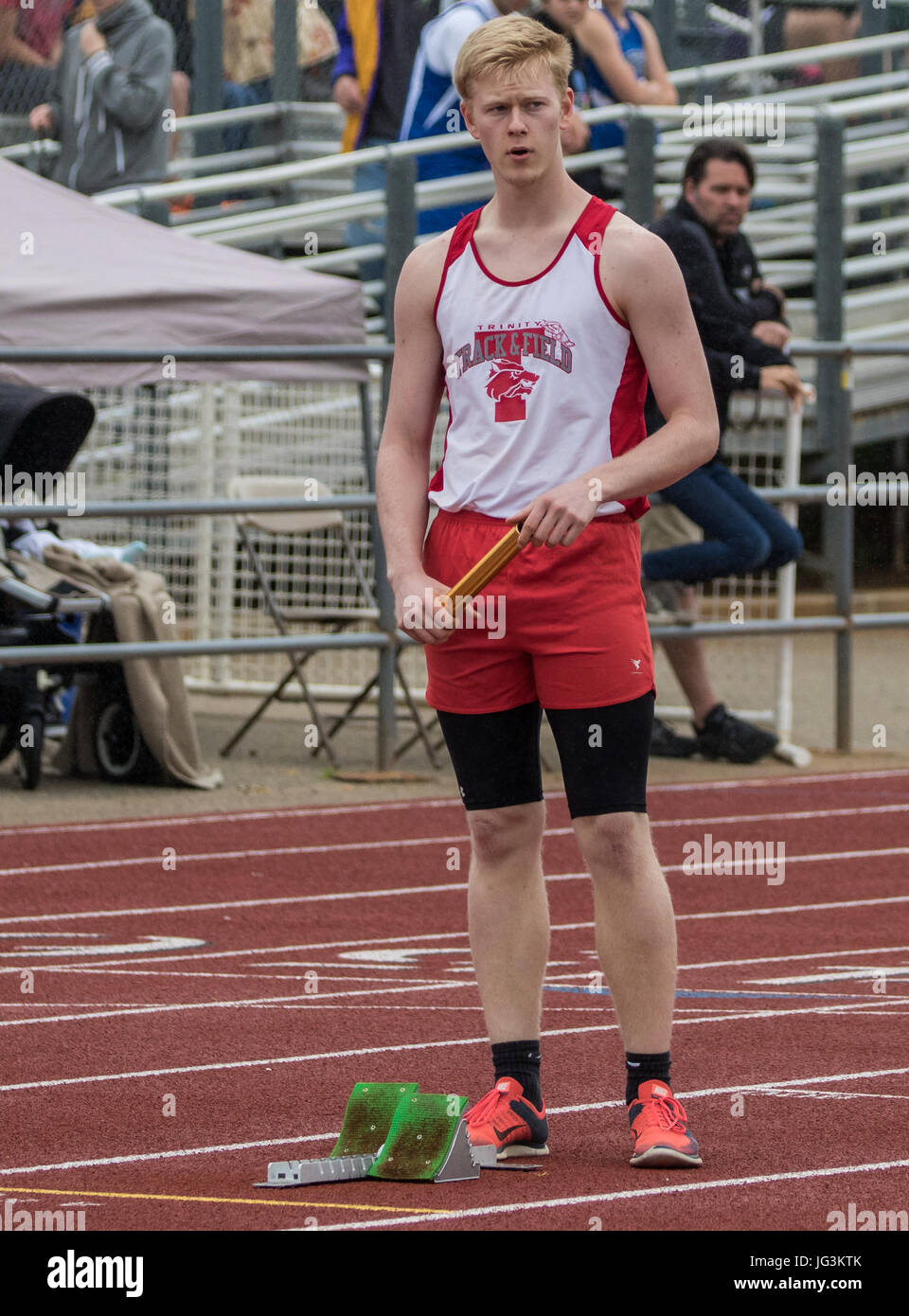 Track and field action at the Hornet Invite in Redding, California ...