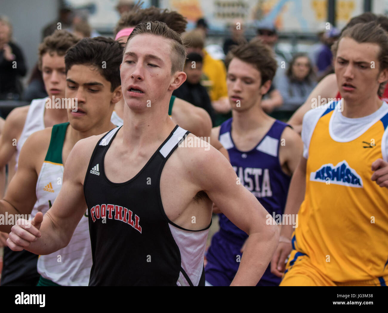 Track and field action at the Hornet Invite in Redding, California ...