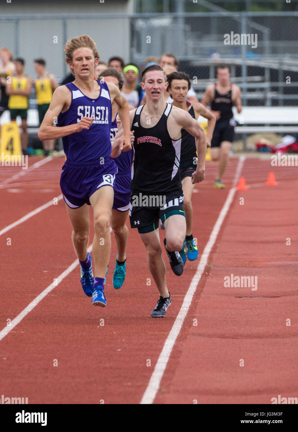 Track and field action at the Hornet Invite in Redding, California ...