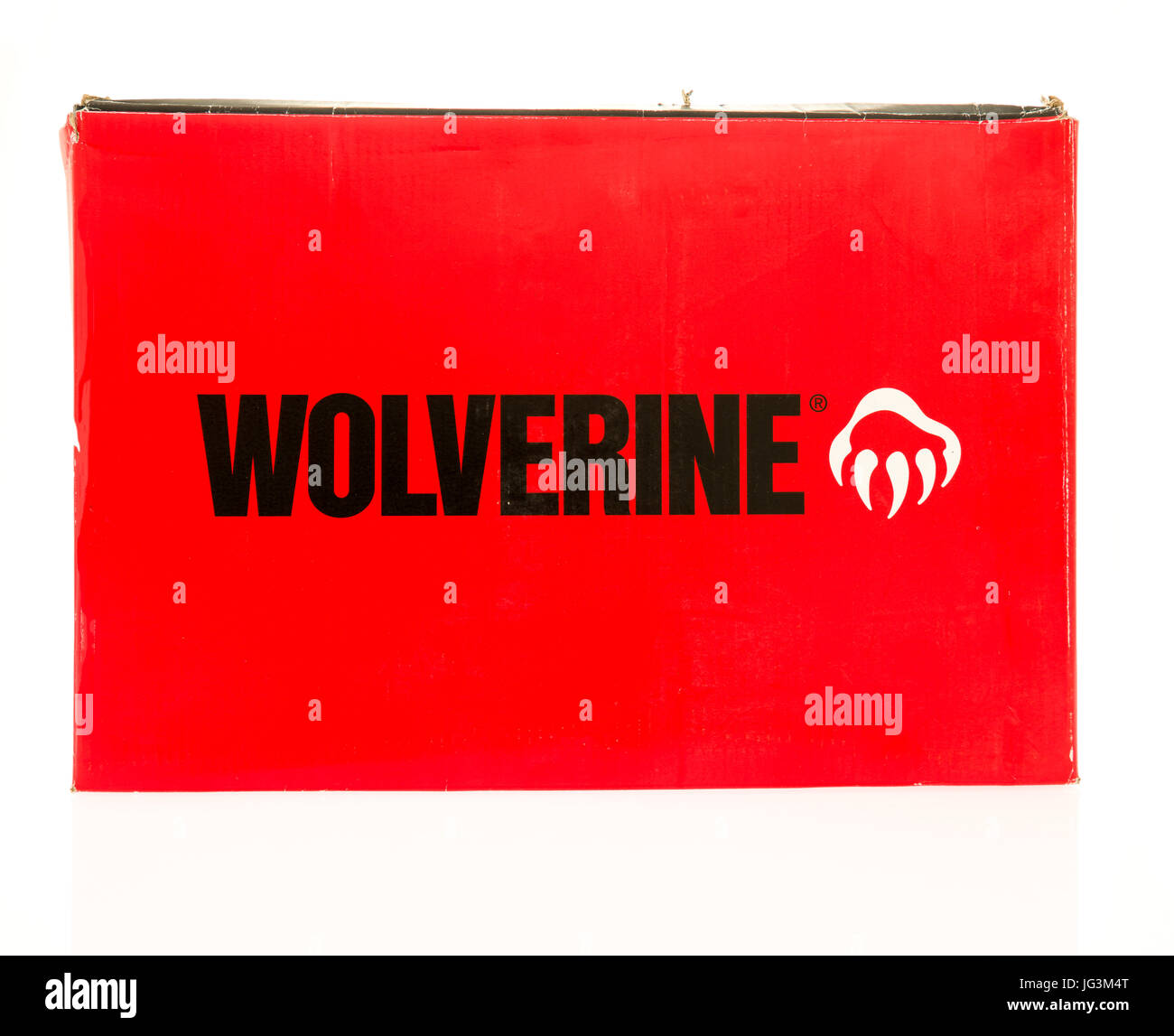 Winneconne, WI - 26 June 2017: A shoebox featuring Wolverine on an ...
