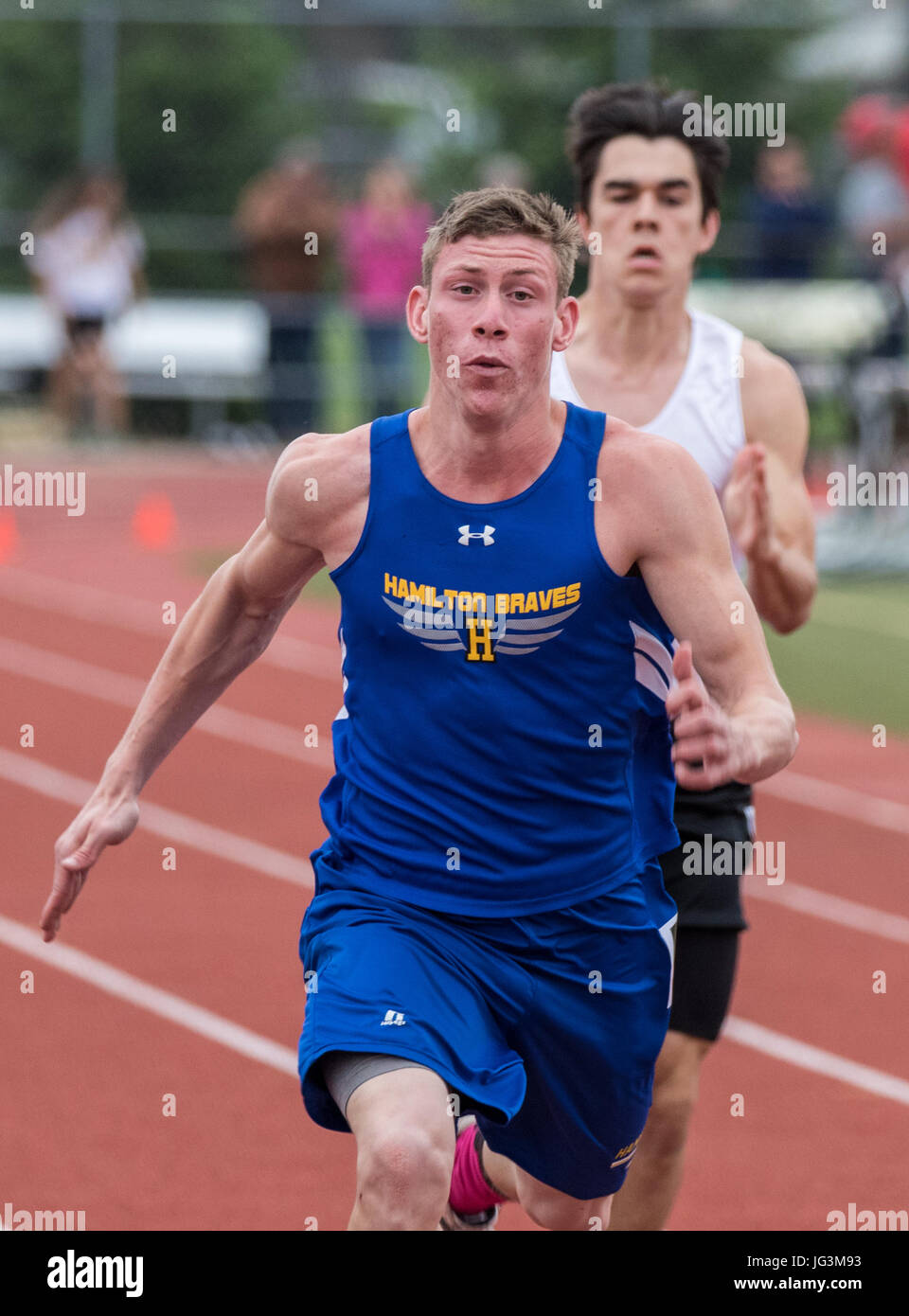 Track and field action at the Hornet Invite in Redding, California ...