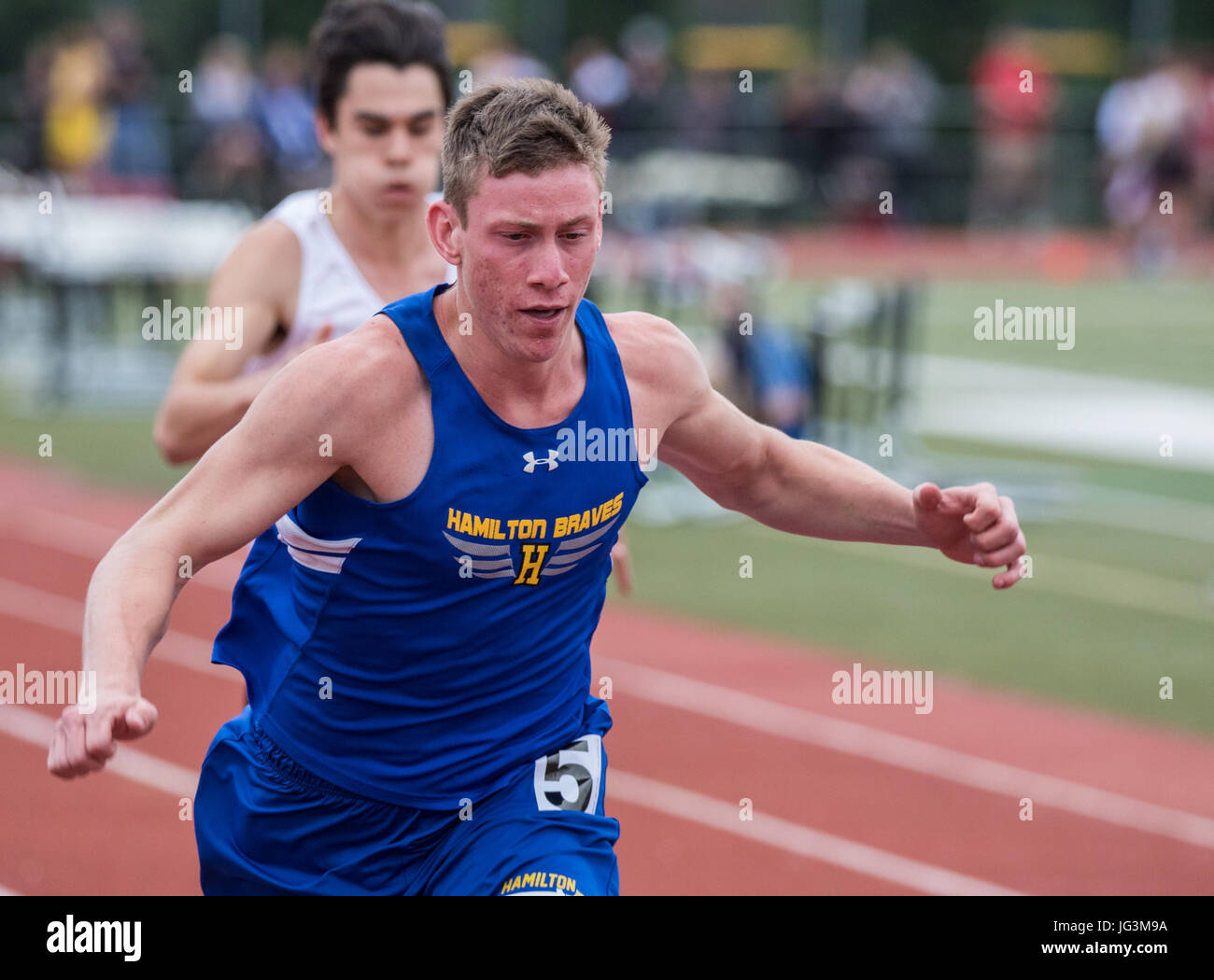 Track and field action at the Hornet Invite in Redding, California ...