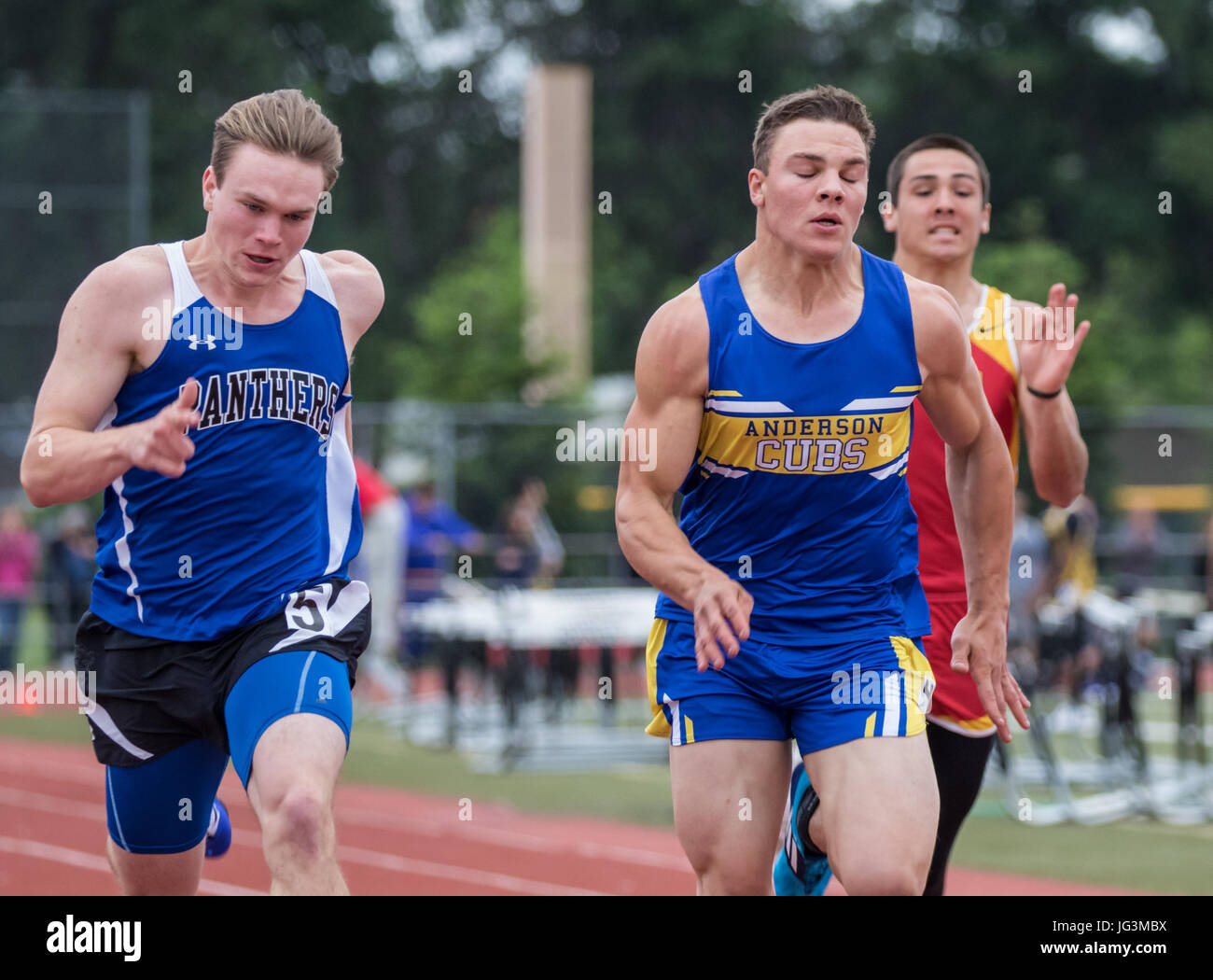 Track and field action at the Hornet Invite in Redding, California ...