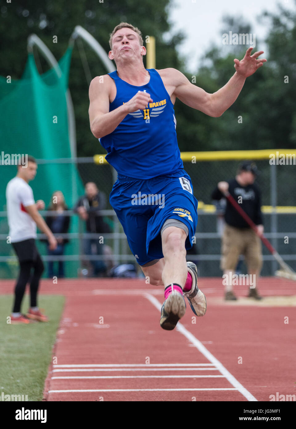 Track and field action at the Hornet Invite in Redding, California ...