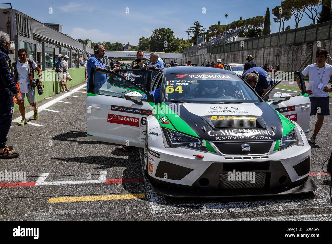 Seat Leon Cupra Cup racing, drivers Gabriele Volpato and Lorenzo Nicoli ...
