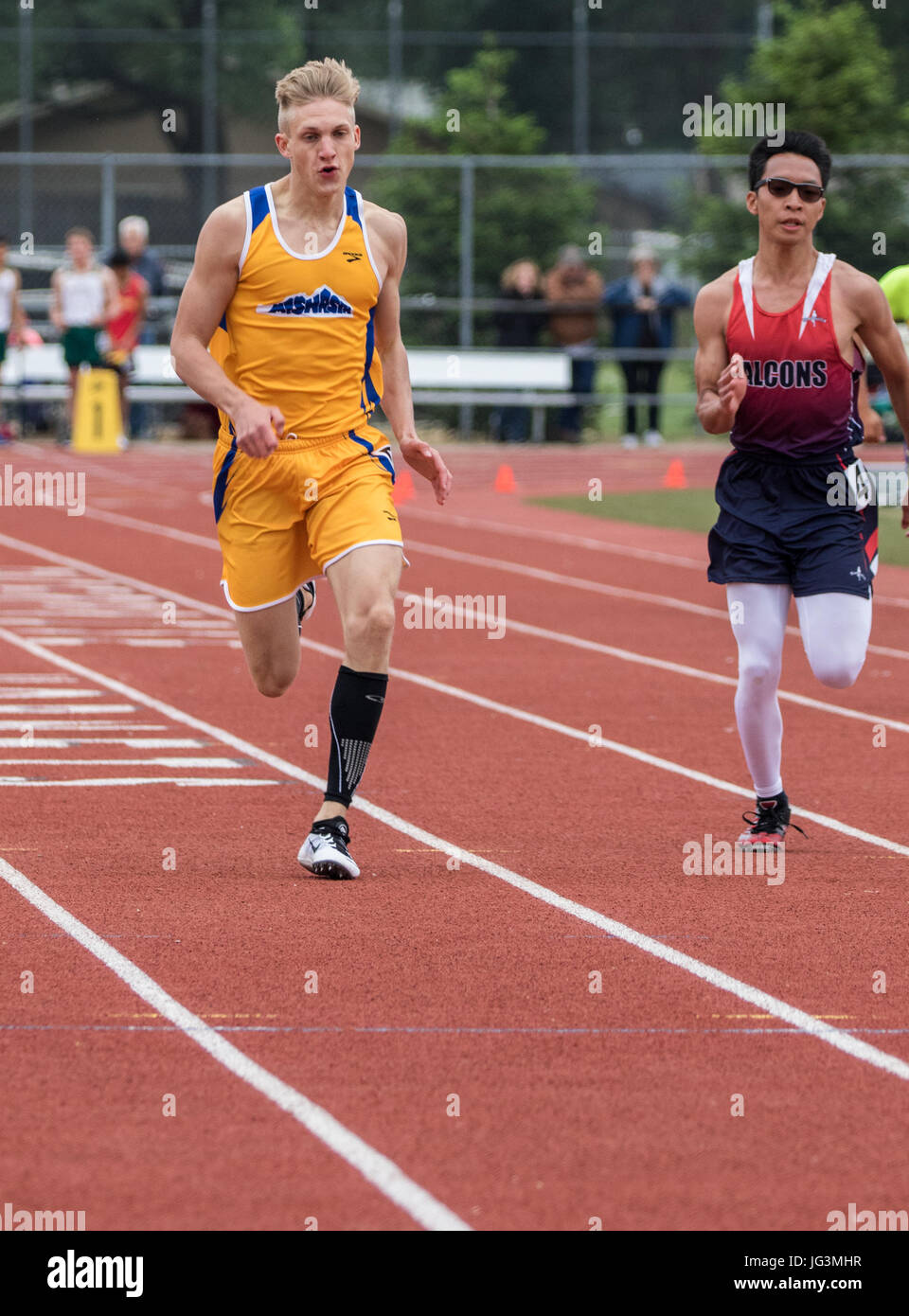 Track and field action at the Hornet Invite in Redding, California ...