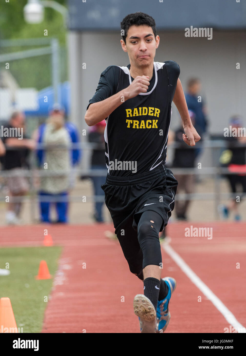 Track and field action at the Hornet Invite in Redding, California ...