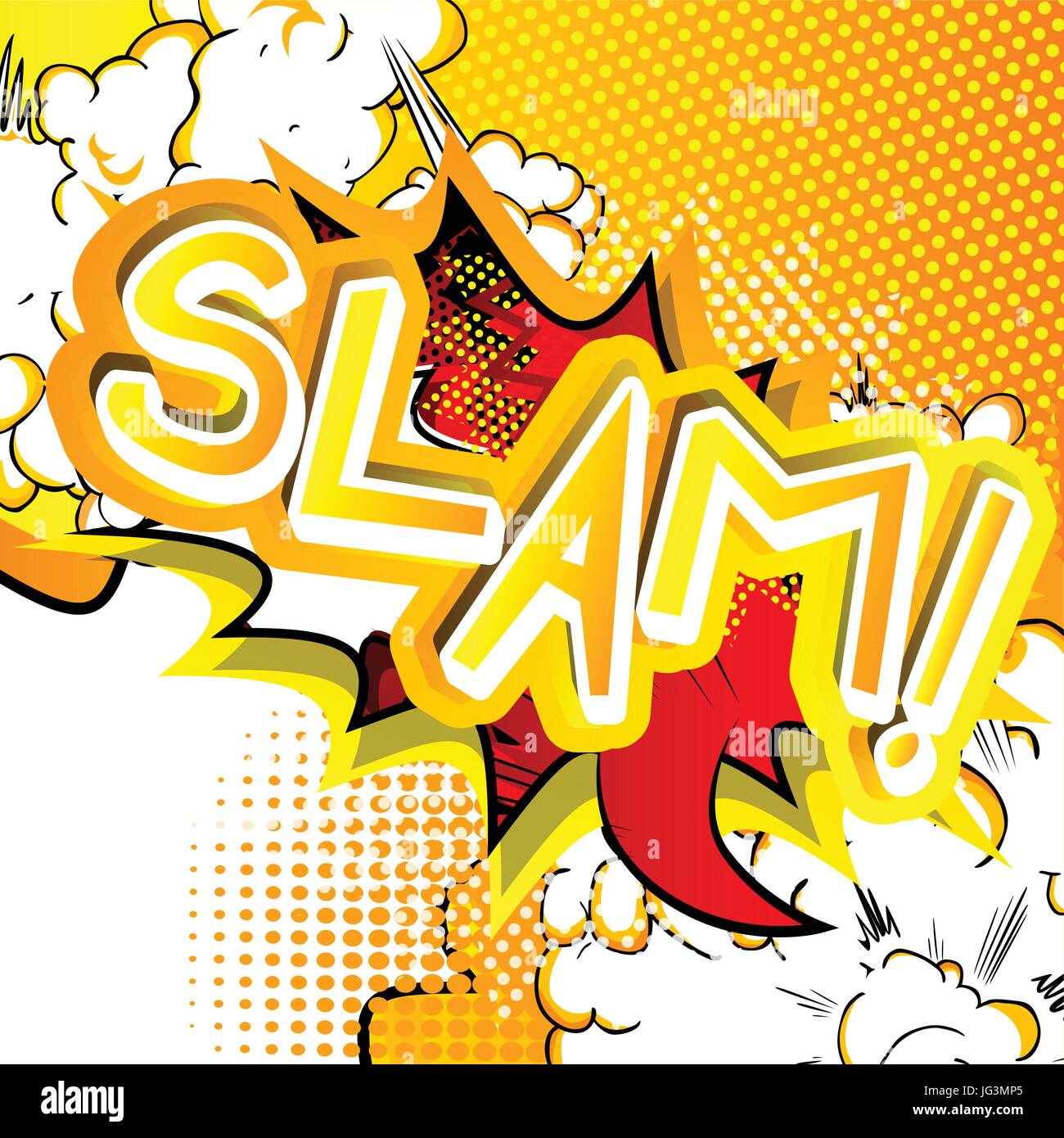 Slam! - Vector illustrated comic book style expression Stock Vector ...