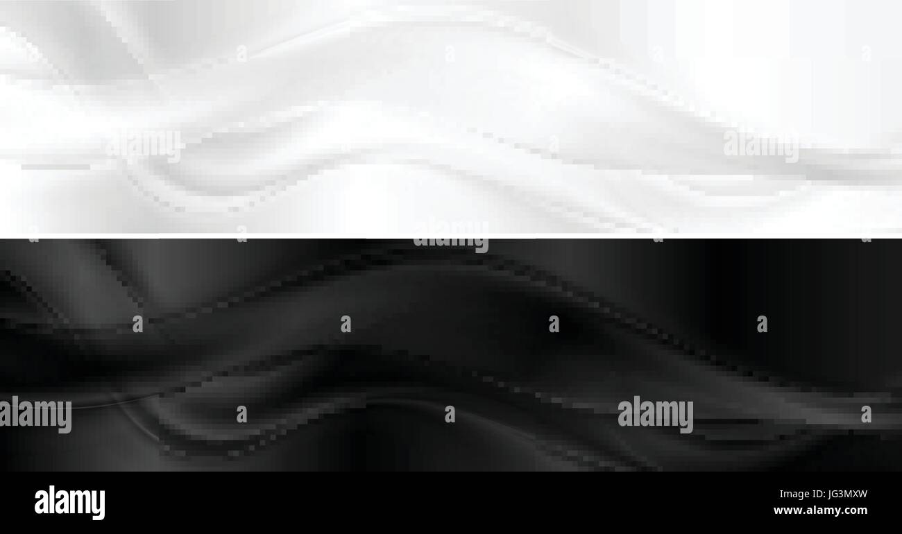 White and black smooth waves abstract banners. Web headers vector ...
