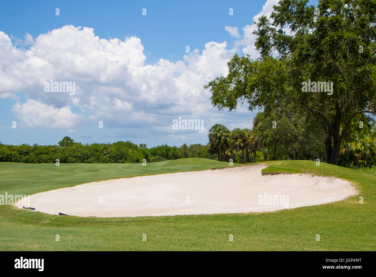 Sand trap on the green grass hi-res stock photography and images - Alamy