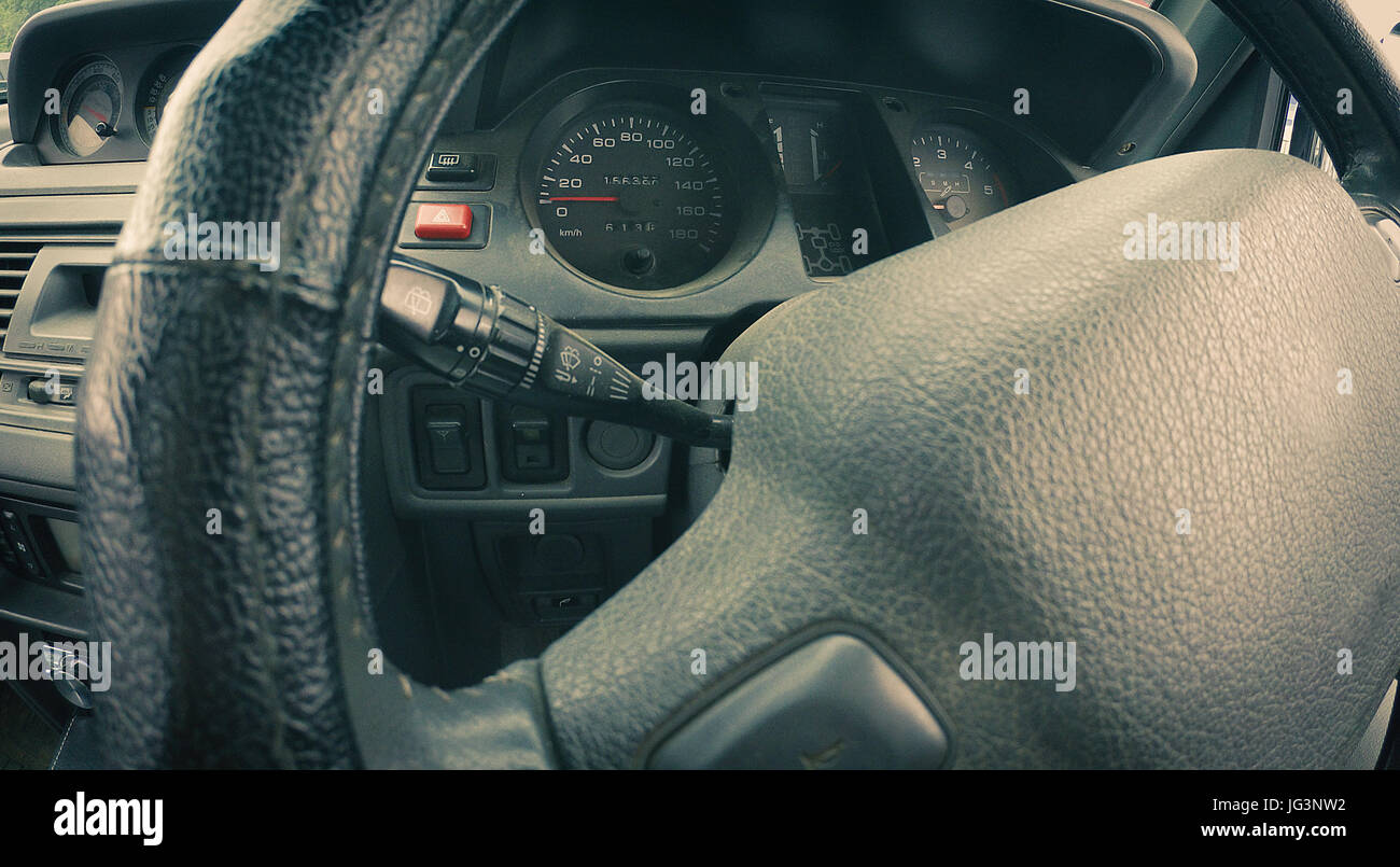 off-road auto interior - dashboard - inner workings of a car Stock ...