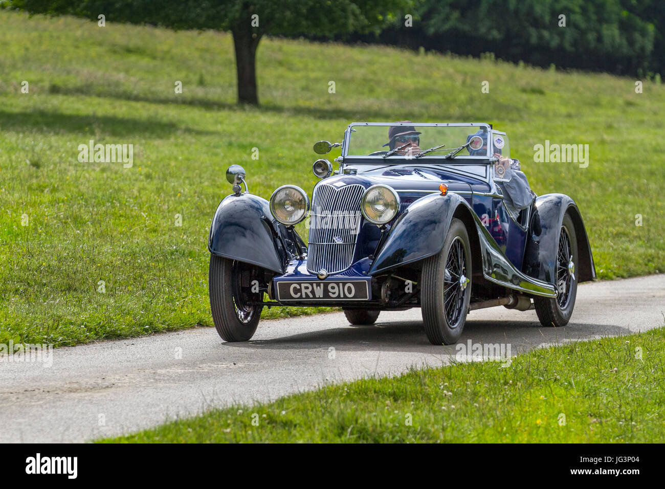 1937 30s thirties Blue RILEY SPORTS Pre-war 1500cc petrol 1930s Classic ...