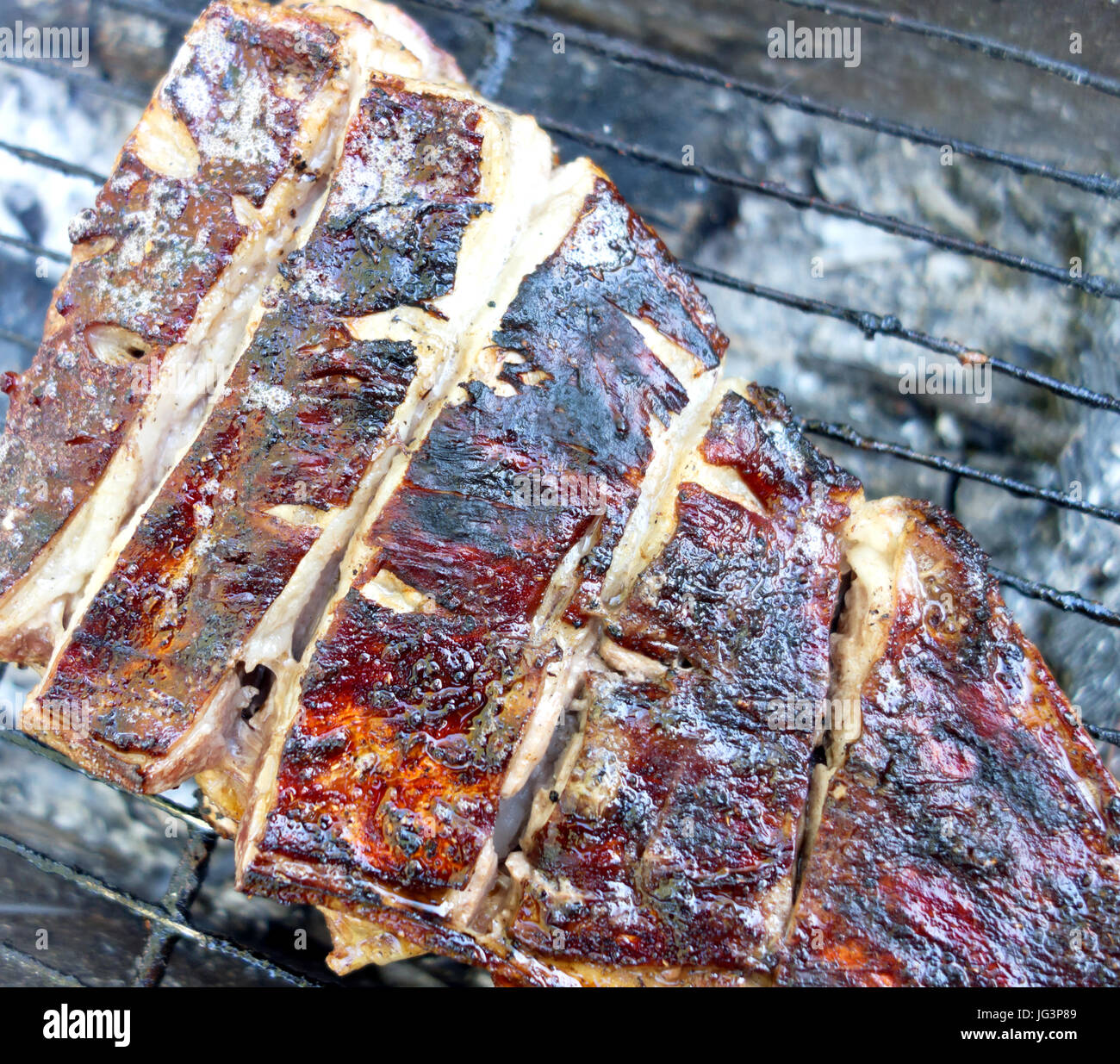mutton grilled ribs Stock Photo - Alamy
