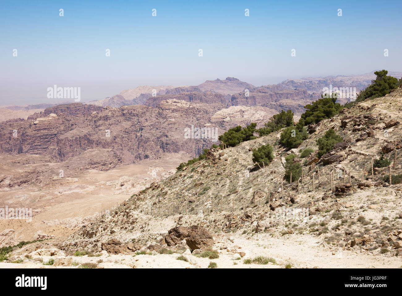 Jordan highland near Petra seen from the King's Highway Stock Photo - Alamy