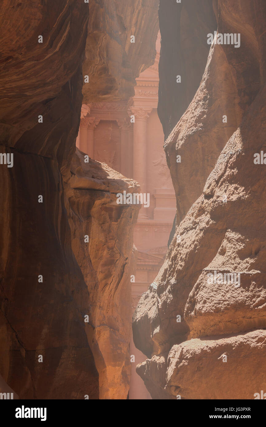 A first glimpse of the treasury, seen through the dusty mist hanging in ...