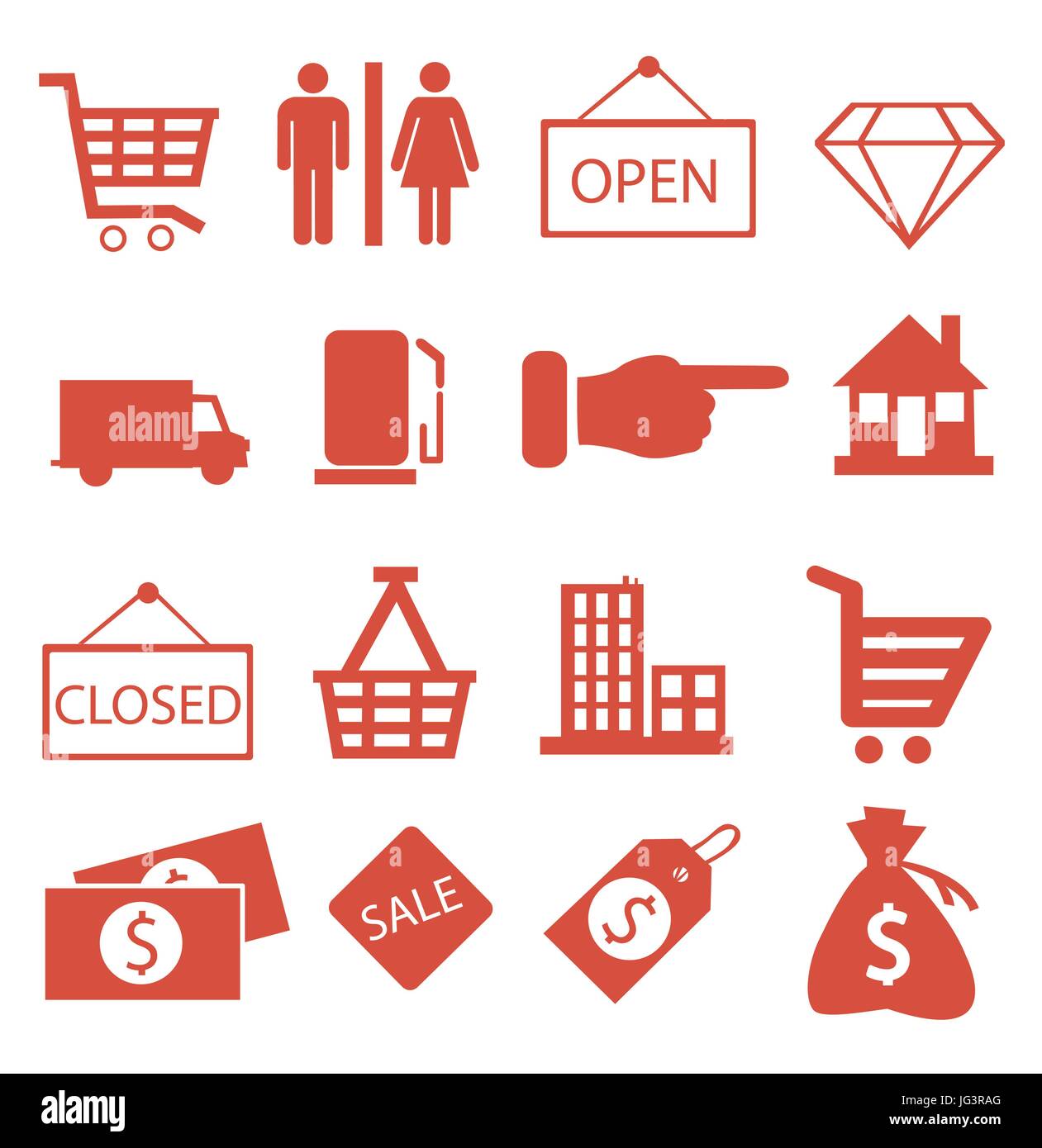 Shopping icons vector Stock Vector Image & Art - Alamy