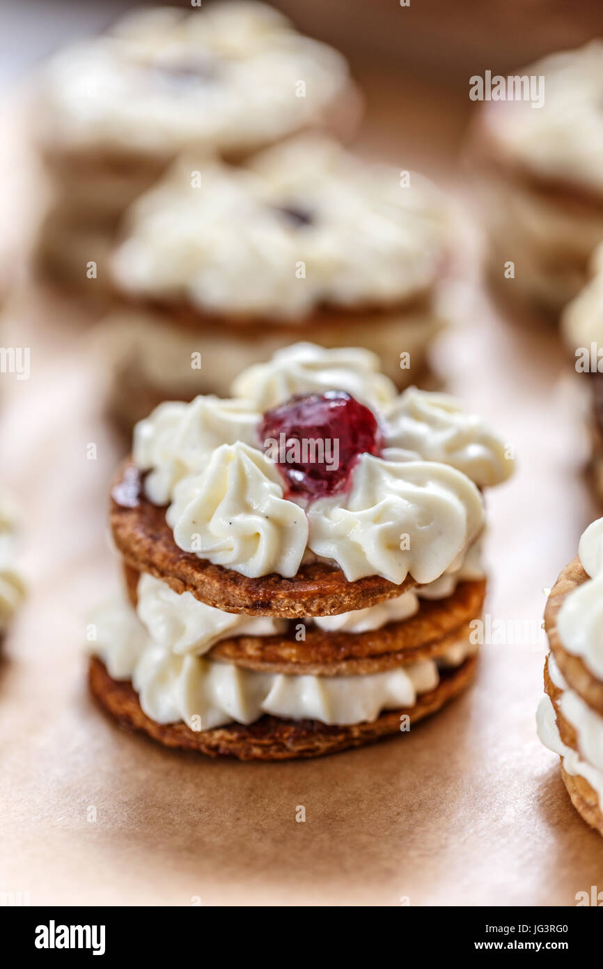 Mille-feuille puff pastry known as the Napoleon, vanilla slice or ...
