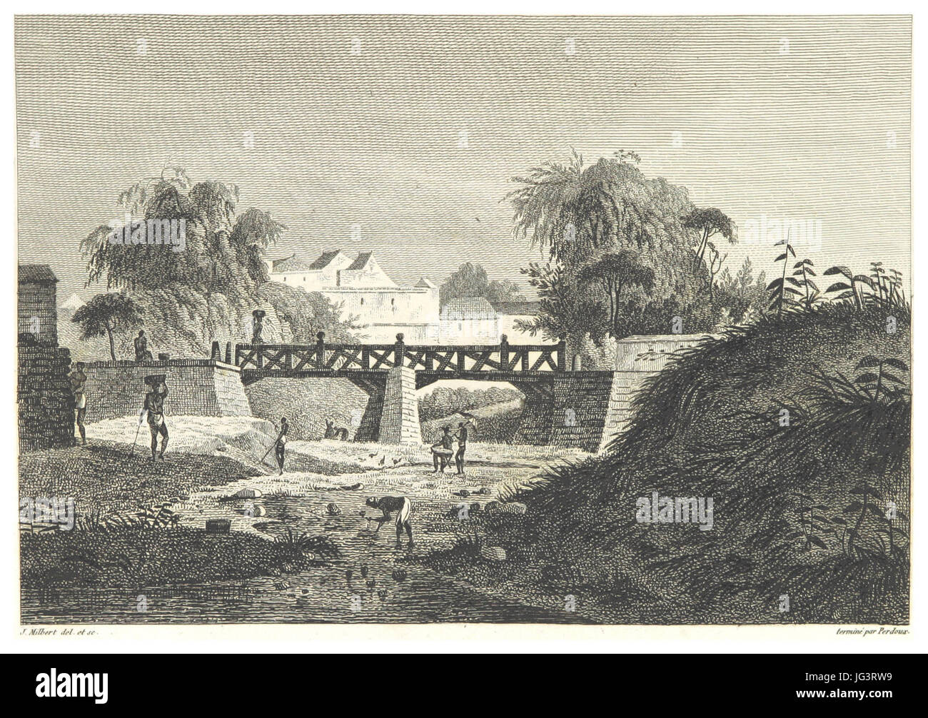 MILBERT(1812) p041 - ơ38Ele-de-France, Un Pont Stock Photo - Alamy