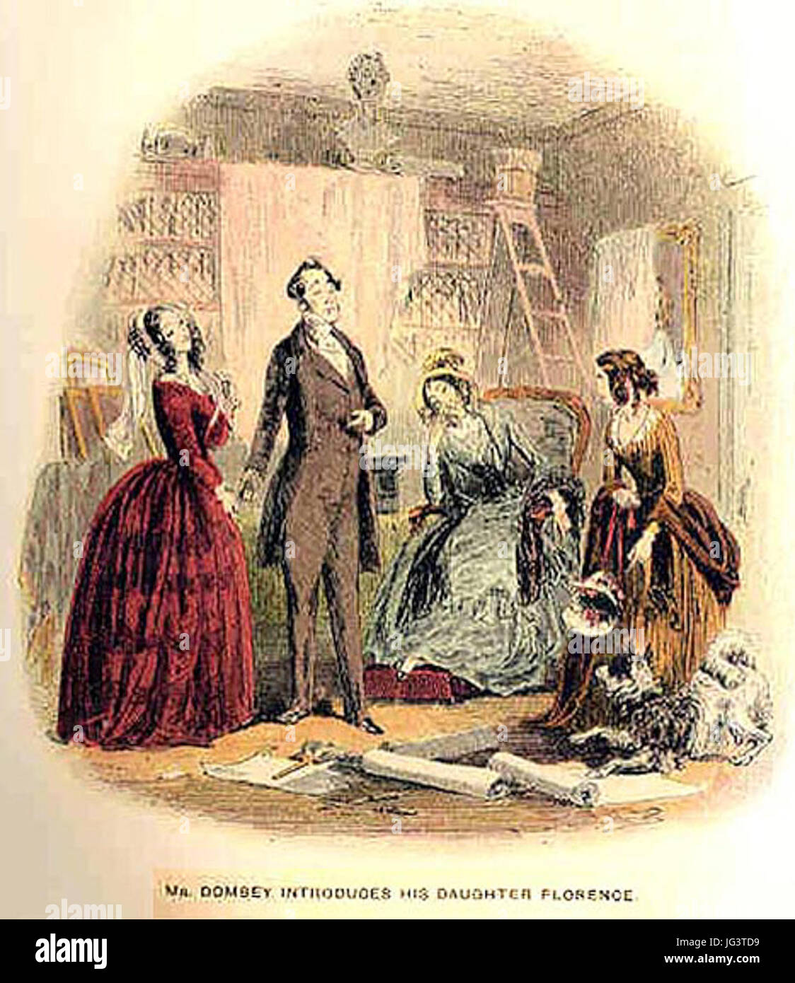 Miss Tox Pays a Visit to the Toodle Family 28ch 3829 Stock Photo - Alamy