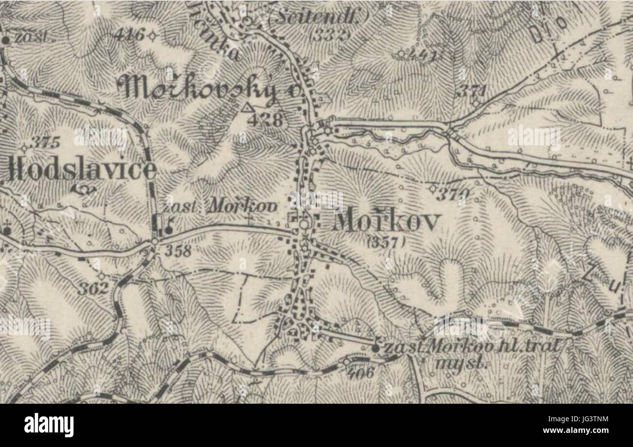Mořkov, III. vojenské mapování Stock Photo - Alamy
