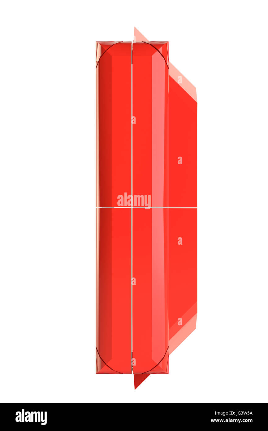 Futuristic red cracked letter. 3D illustration Stock Photo - Alamy