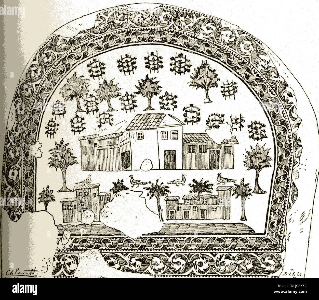 Mosaïque villa Tabarka 1 Stock Photo - Alamy