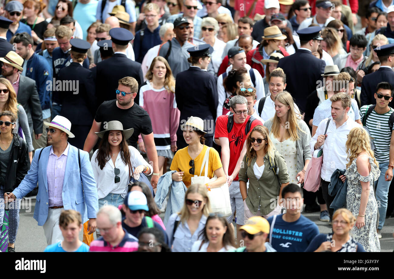 Spectators are let into the grounds at the start of day one of the ...