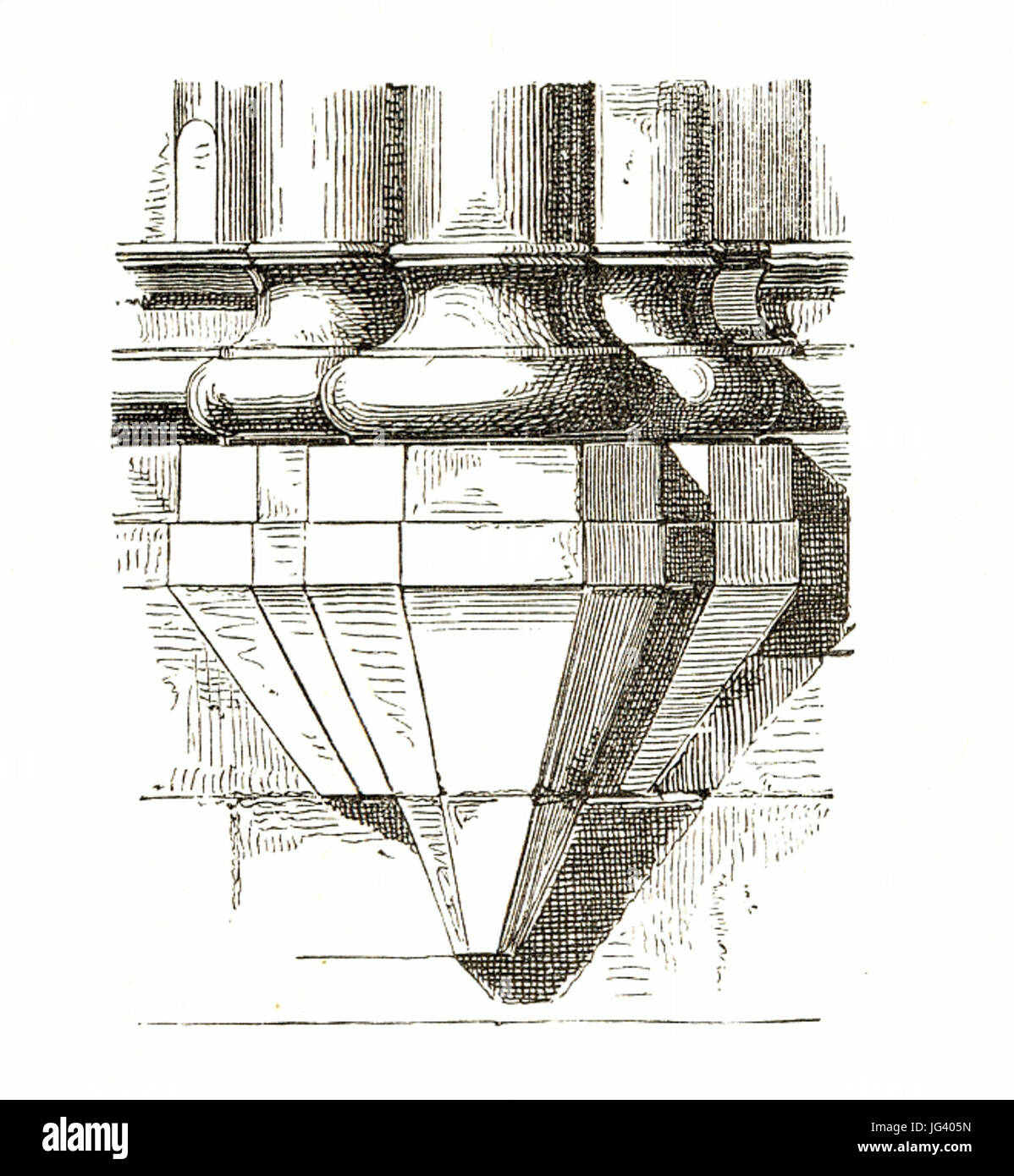 Architecture detail drawing column Cut Out Stock Images & Pictures - Alamy