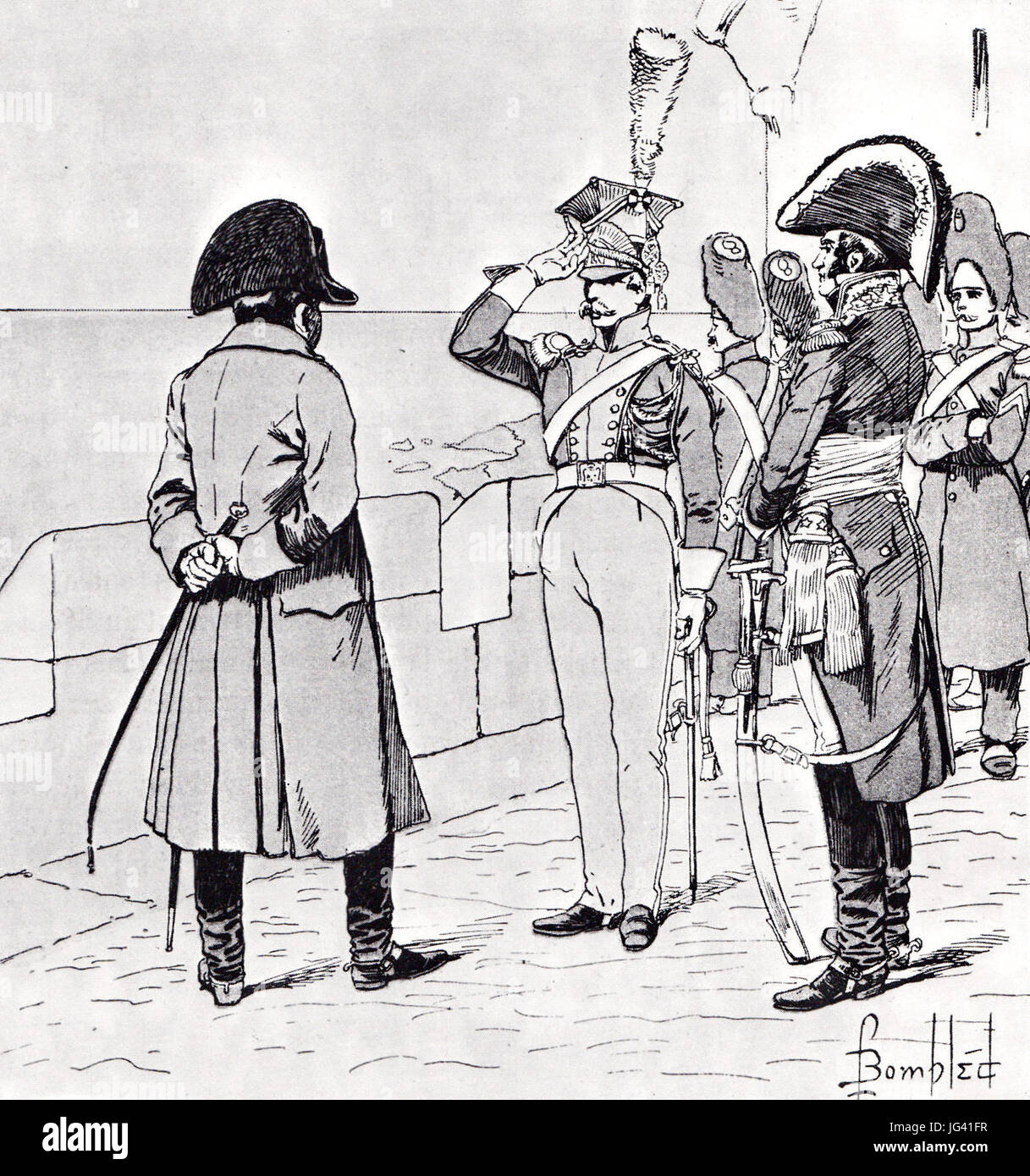 This historical piece features Napoleon and the Polish Cavalry General ...